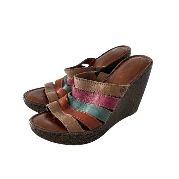 Born | Shoes | Born Kumi Strappy Wedge Heel Sandal Size 7 Open Toe ...